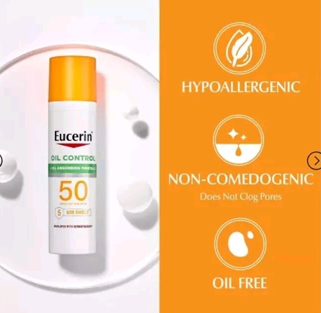 Eucerin Sunscreen Clear Skin SPF 50 Lightweight Lotion Acne Prone Skin ...