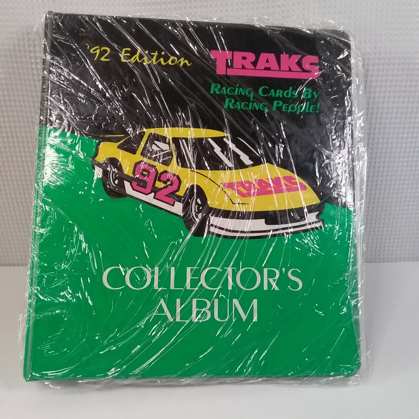 Vintage 1992 Traks Racing Cards Collector Album 3 Ring Binder Green ...