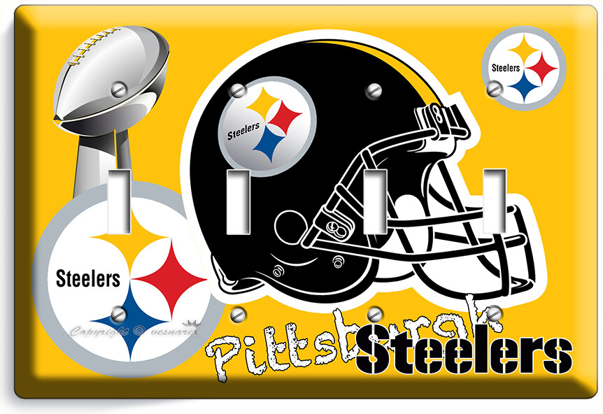 PITTSBURGH STEELERS FOOTBALL TEAM LIGHT SWITCH OUTLET WALL PLATE SPORT ...