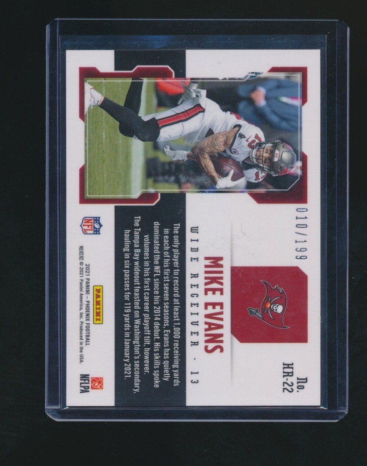 MIKE EVANS 2021 PANINI PHOENIX HOT ROUTES RED PARALLEL 010/199 | eBay