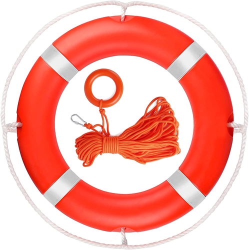 Boat Safety Throw Rings 23Inch Boat Life Ring with Reflective Tape ...