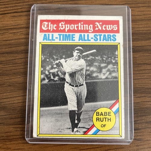 Babe Ruth 1976 Topps Baseball #345 The Sporting News All-Time All-Stars ...