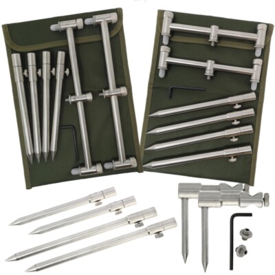 NEW FISHING CHUNKY BUZZ BAR SETS STAINLESS STEEL NGT TACKLE 2 ROD 3 ROD ...