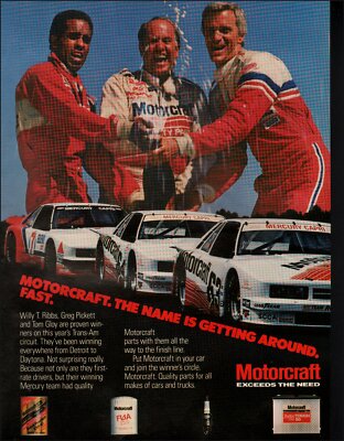 1984 Print ad Motorcraft Trans Am Cuit Willy T. Ribbs. Greg Pickett 9 ...