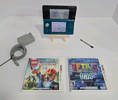 Nintendo Teal 3DS CTR-001 (USA) Handheld Console + OEM Charger Stylus ...