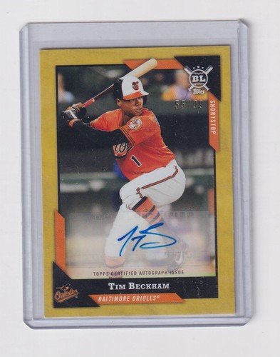 2018 Topps Big League - Big League Autographs Tim Beckham #BLA-TB Gold ...