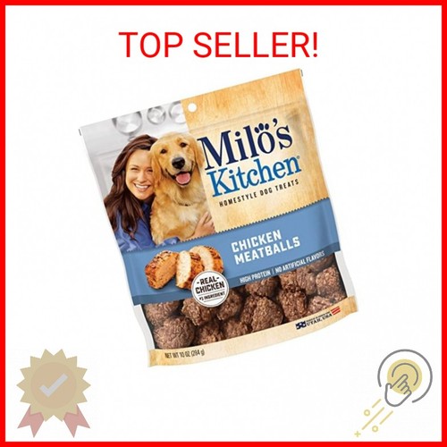 Milo's Kitchen Homestyle Dog Treats, Chicken Meatballs, 10 Ounce, High ...