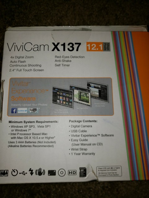 Sakar International Inc. VX137-PUR Vivitar 10.1MP Digital Touch Screen ...