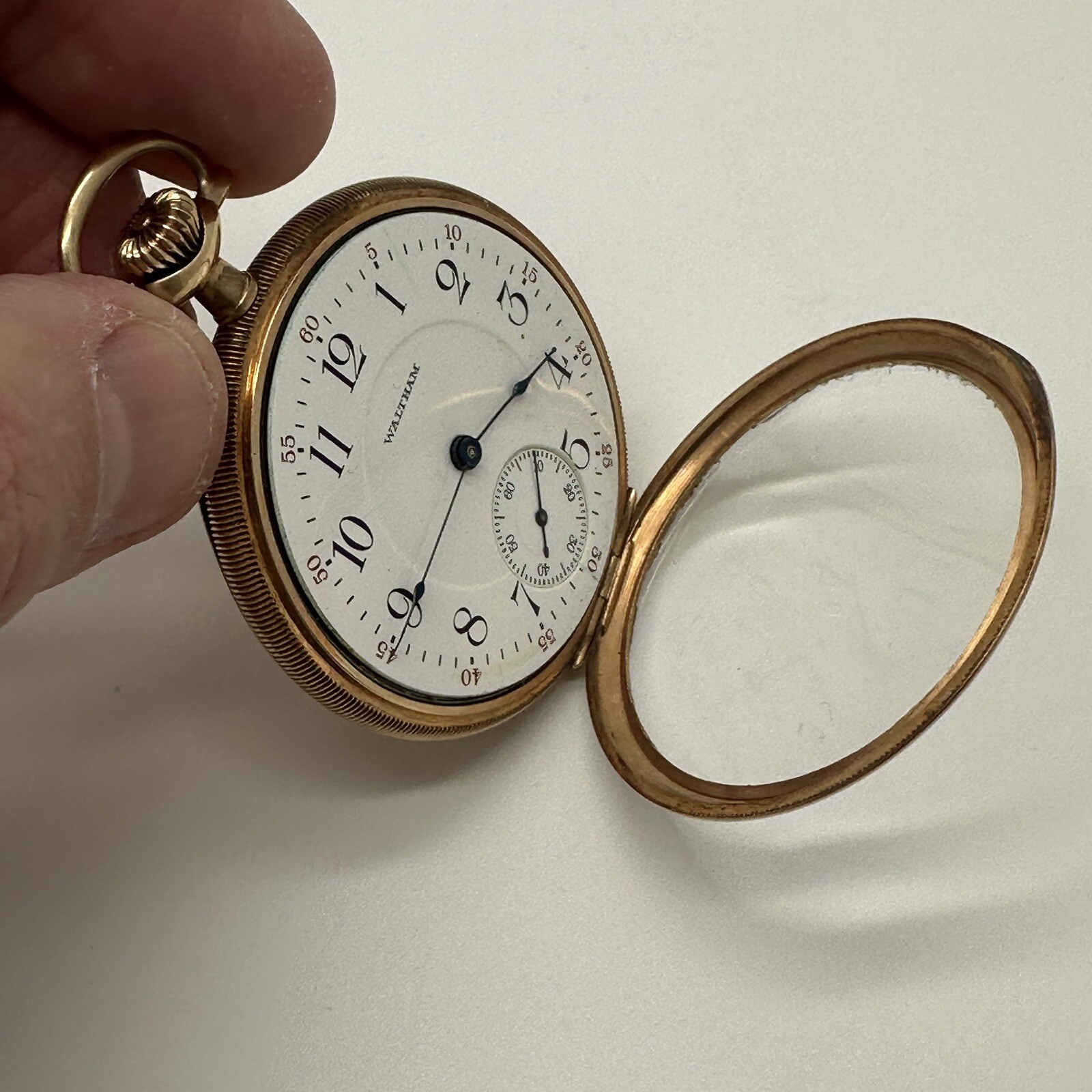14k GOLD WALTHAM KEYSTONE POCKET WATCH 17 Jewels 19850352 5433790 585 ...