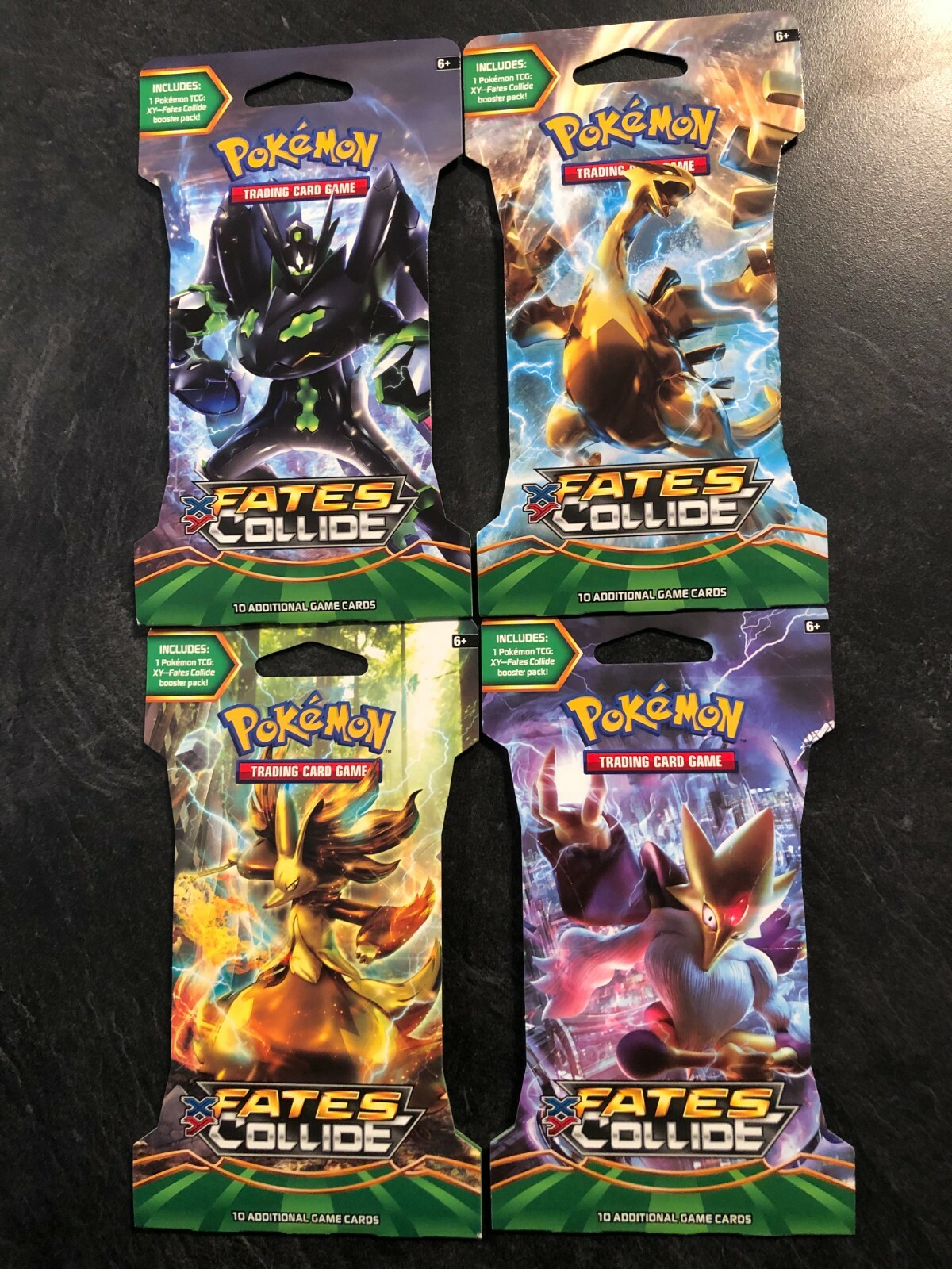 Max 84% OFF Pokémon XY Fates Collide - TCG Booster Pack COMPLETE SET 4 ...