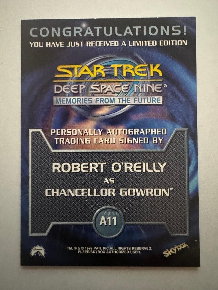Star Trek Deep Space Nine Memories from the future Robert O'Reilly ...