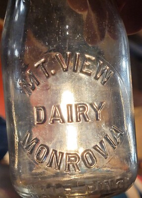 Western Milk Mt. View Dairy Monrovia California Half Pint | eBay