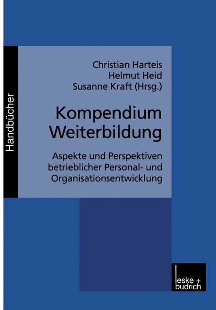 Kompendium Weiterbildung von Helmut Heid Susanne Kraft Christian ...