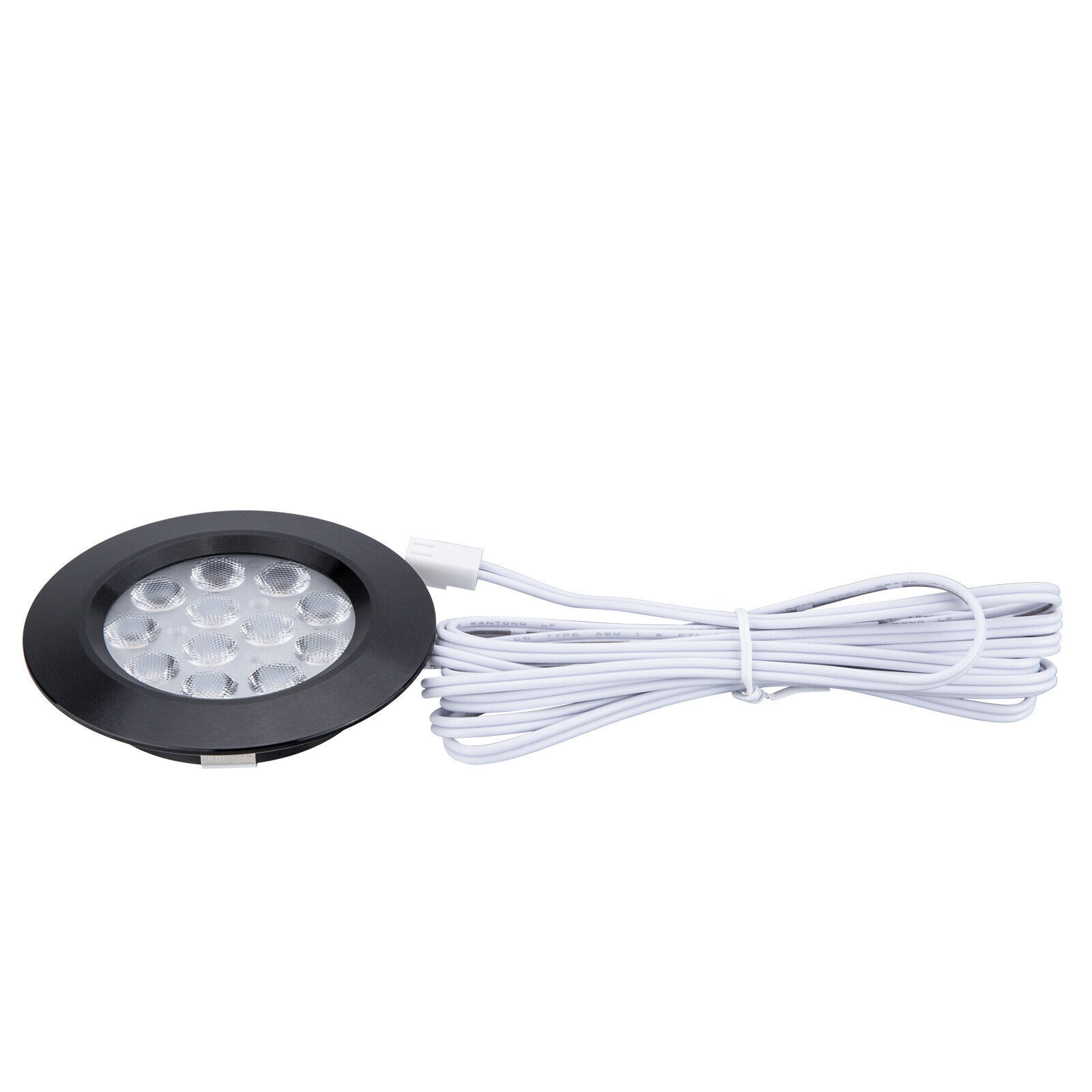 Black LED 12V 3W Spot Ceiling Lights Camper Van Caravan Motorhome Boat ...