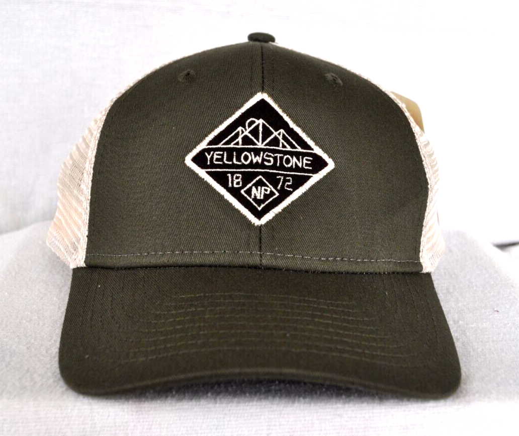 *YELLOWSTONE NATIONAL PARK* WYOMING Trucker soft mesh Ball cap hat ...