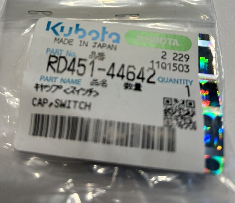Genuine Kubota RD451-44642 Cap (Switch) Free Shipping | eBay