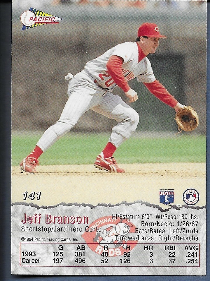1994 Pacific Baseball Card #141 Jeff Branson | eBay