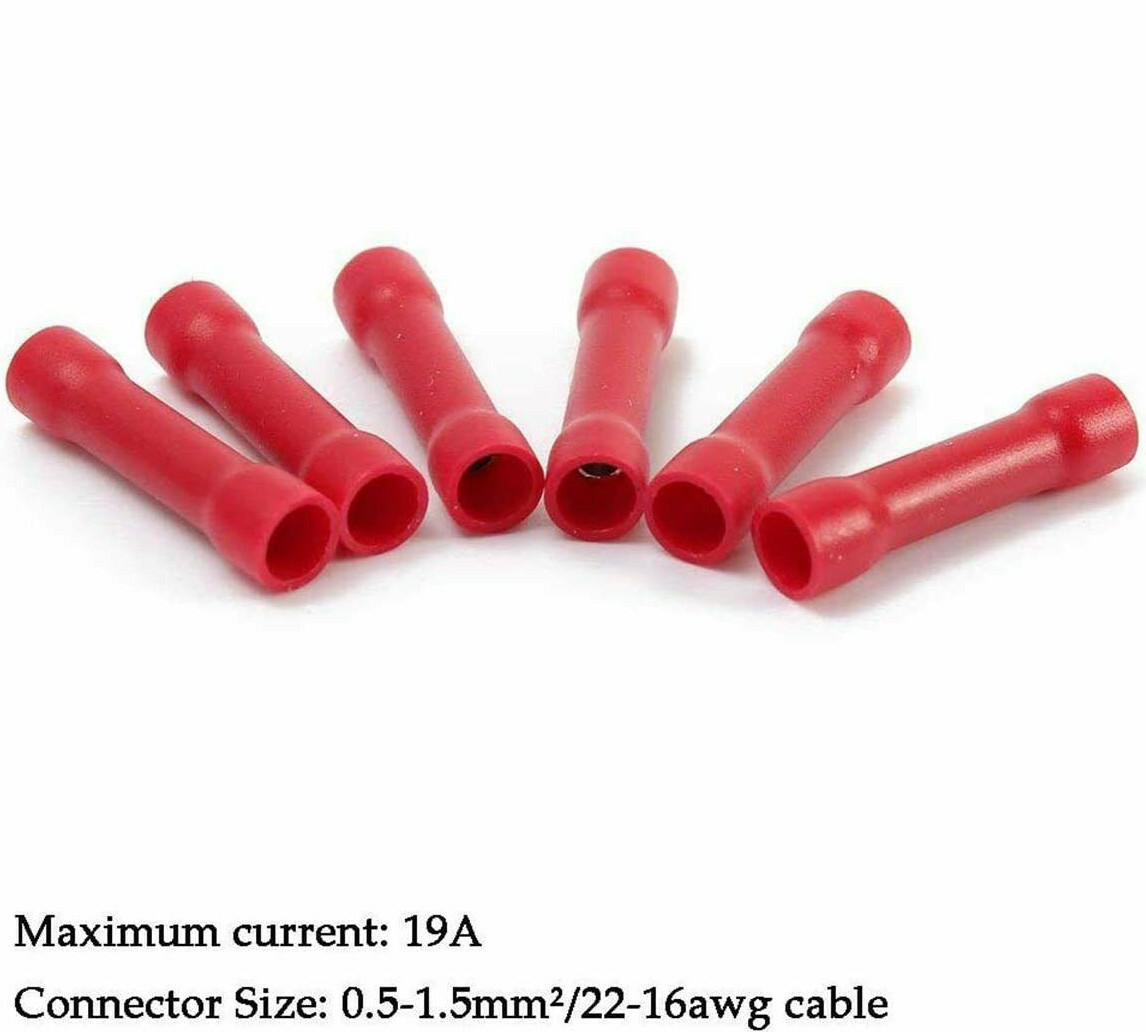 Insulated Straight Crimp Butt Splice Connector Terminals Straight ...