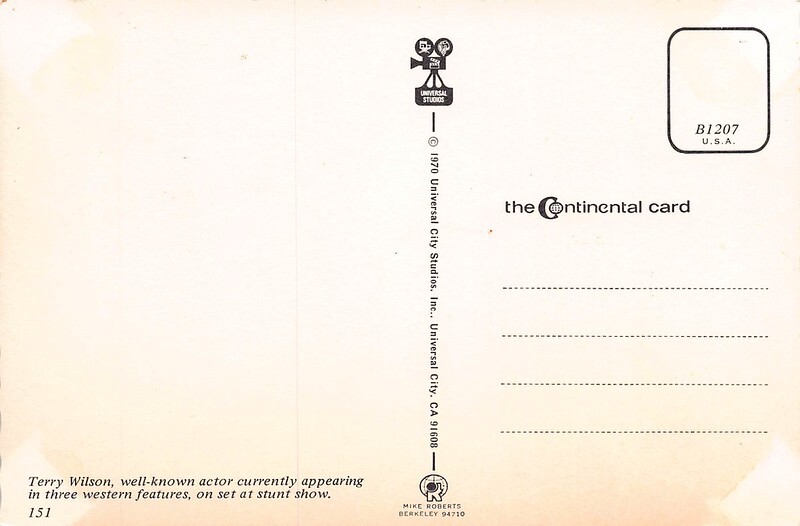 Terry Wilson Actor Universal Studios Ca Continental Size Postcard | eBay