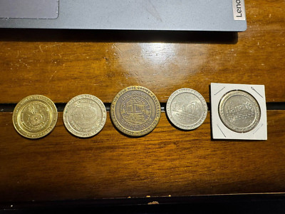 4 different locations Indian Gaming Tokens plus bonus token | eBay