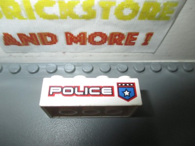 Lego - 1x Brick Brique 2x4 Set 8301 "Police" Pattern 3001pb089R | eBay