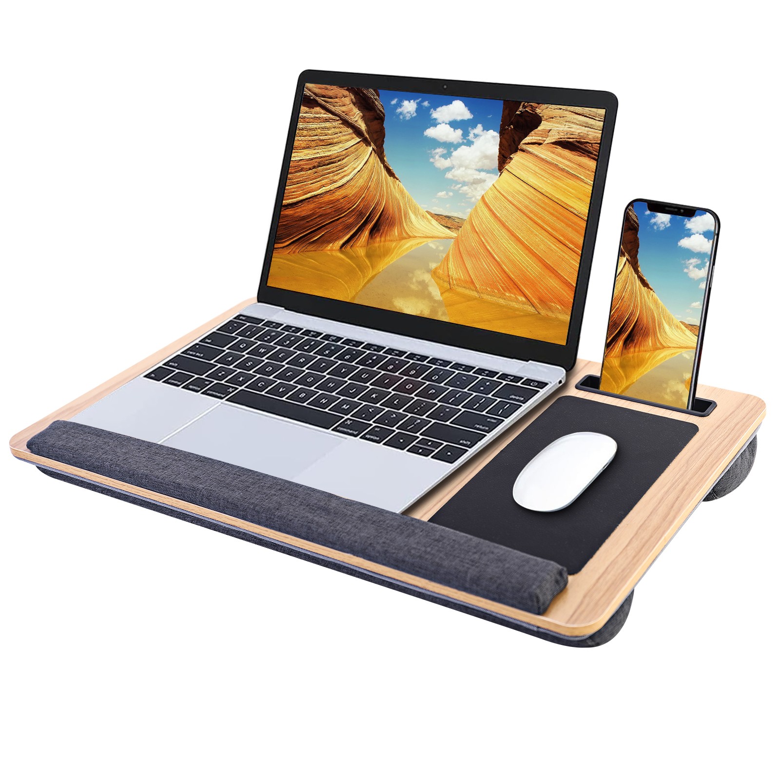 Lap Desk Table Laptop Cushion Bed Tray Cushioned Computer Tablet Support