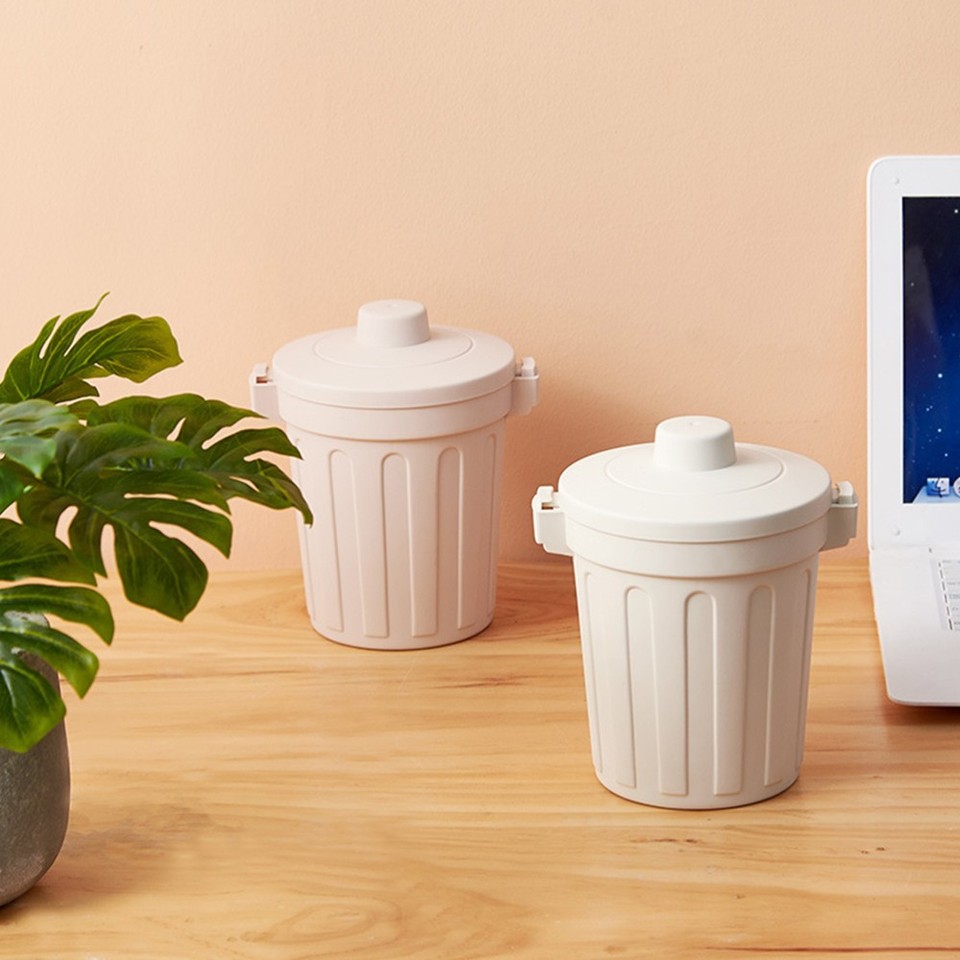 Flip Trash Can Mini Garbage Cans Small Trashcan with Lid Table Top ...