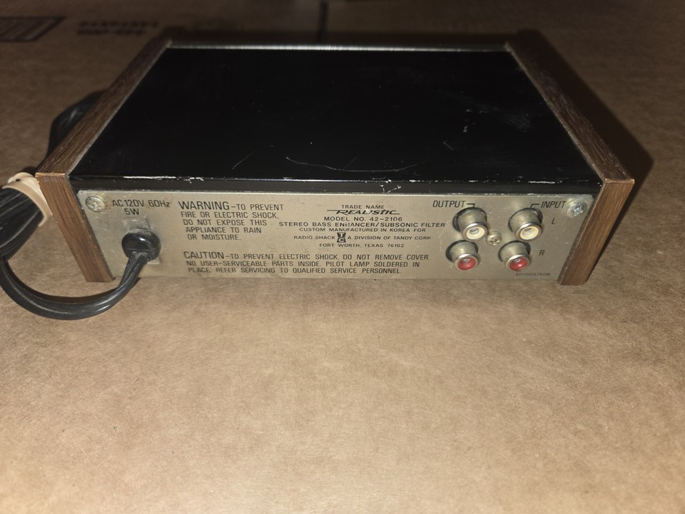 Realistic Stereo Bass Enhancer/Subsonic Filter Model 42-2106 | eBay