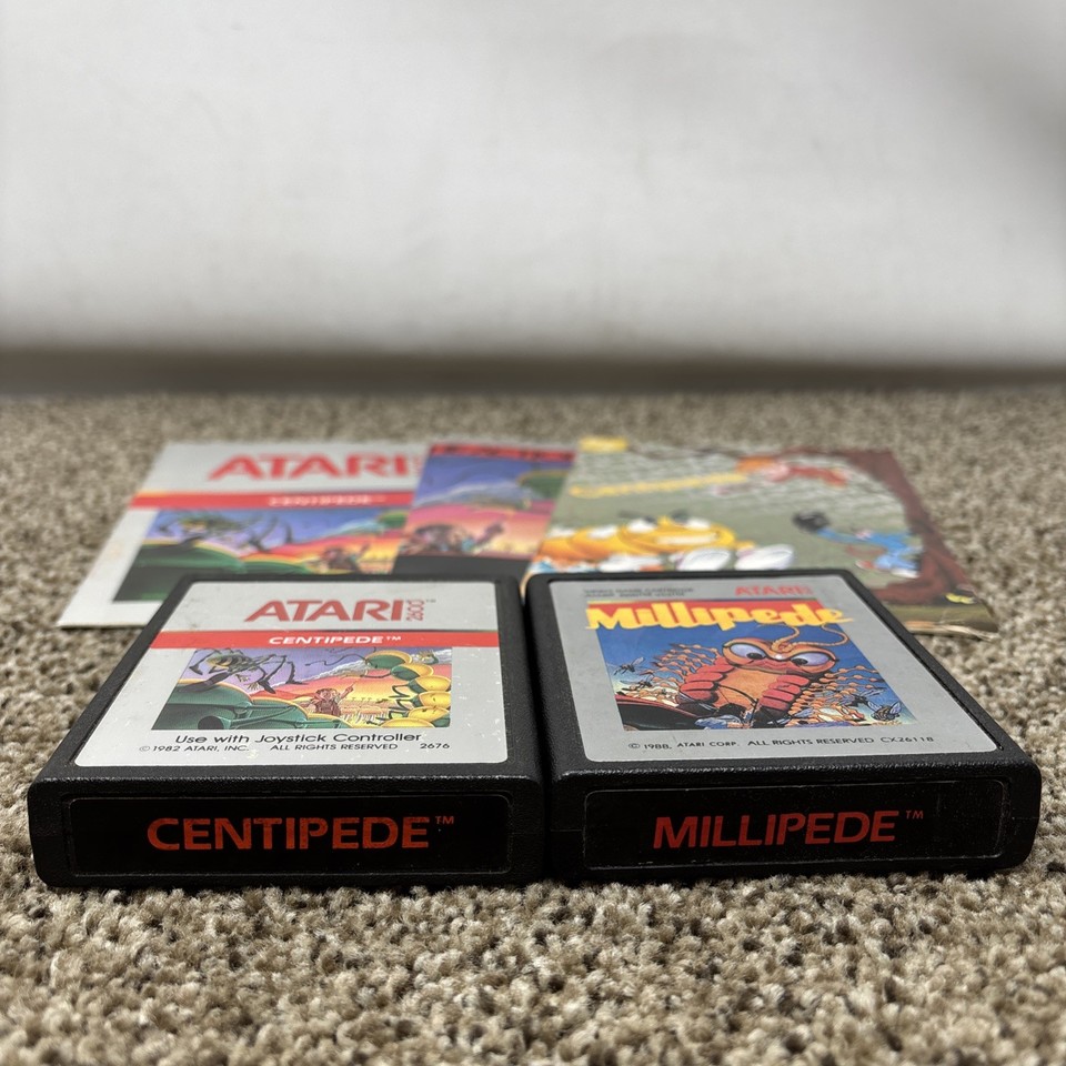 Millipede And Centipede Atari 2600 Game Lot Tested (Atari 2600, 1987 ...