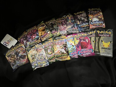 Pokémon Factory Sealed x18 packs SW&SH Era NEW Unweighted 1/2 Booster ...