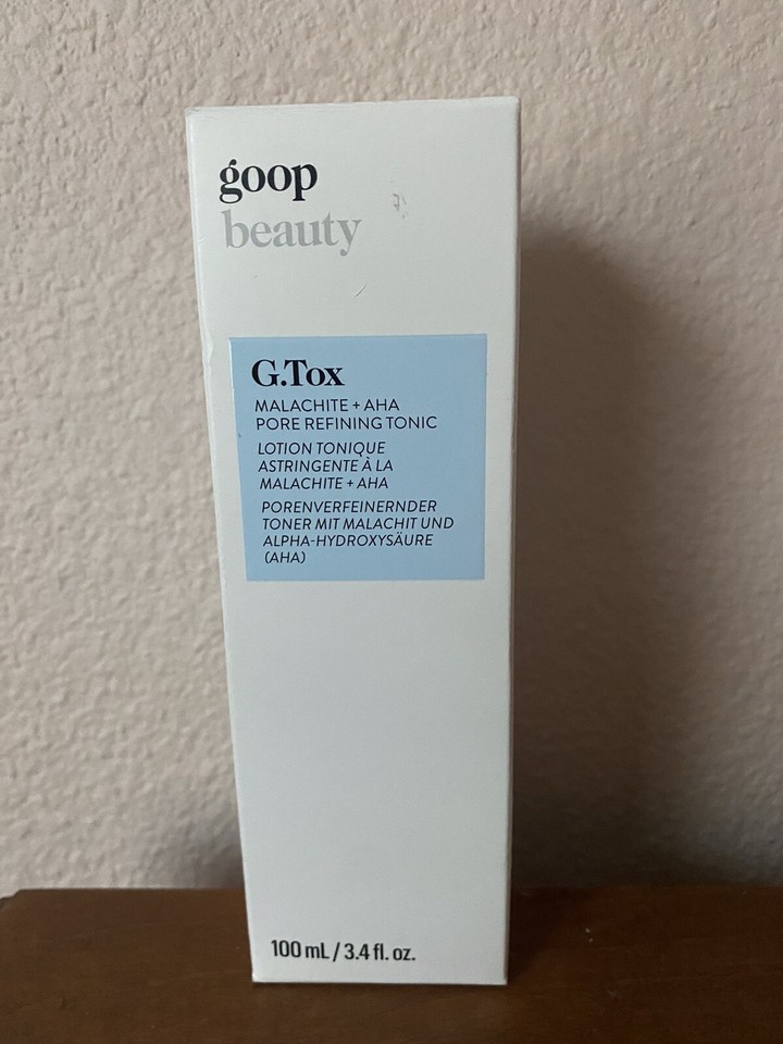 Goop Beauty G.Tox Malachite + AHA Pore Refining Tonic 3.4 oz / 100 ml ...