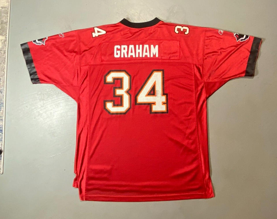 Reebok NFL Tampa Bay Buccaneers #34 Earnest Graham Football RED Jersey ...