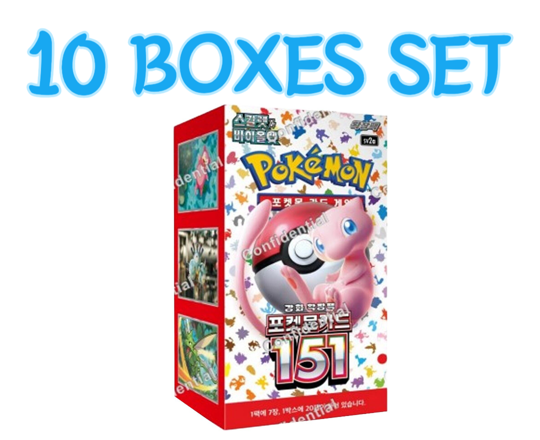 [SET OF 10] Newly Released Pokemon Card 151 KOREAN VERSION SV2a Booster ...