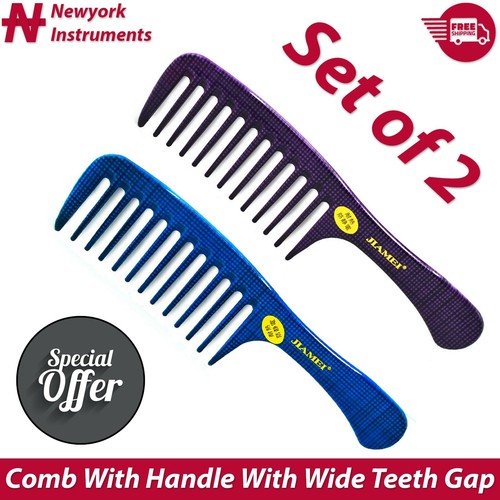 Hairstyling Comb With Handle Wide Teeth Gap Barbers Professional Kit ...
