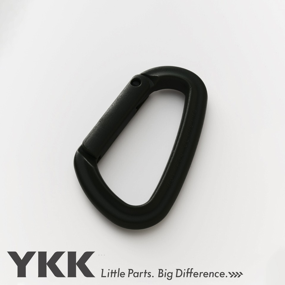 YKK Resin Carabiner Keychain Keyring Black Large 75mm (3.0in) Made in ...