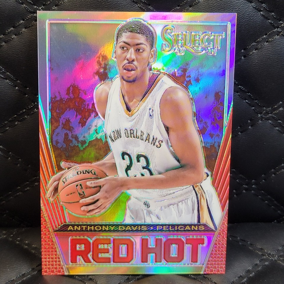 2013-14 Panini Select Anthony Davis #40 Red Hot SILVER Prizm 12/25 ...