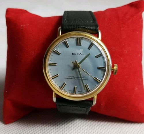 Vintage Envoy Anti magnetic Mechanical Diamond Tooled Swiss Made Watch ...