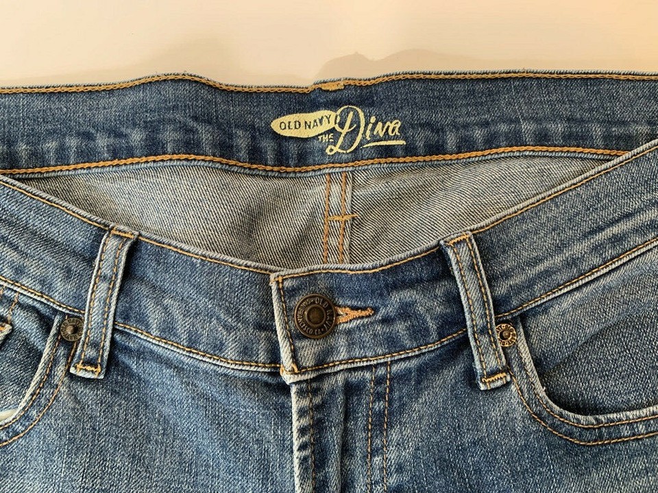 Old Navy Women's The Diva Straight Leg Blue Jeans SZ 8 Regular | eBay