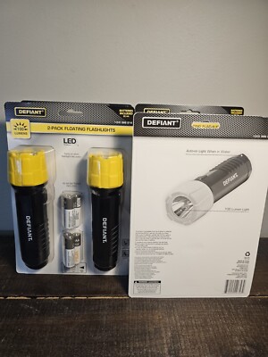 Defiant - Floating Flashlights 2 Pack (w/ Batteries) 100 Lumens - 1005 ...