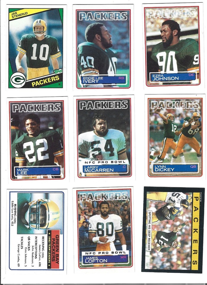 1977 to 2021 Green Bay Packers Football Card Lot (92 Diff) | eBay