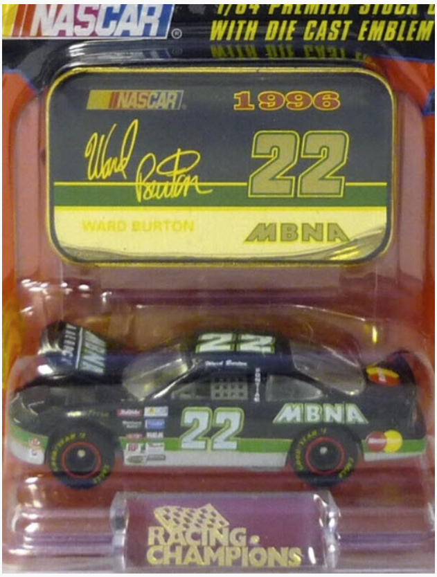 Racing Champions 1996 Ward Burton #22 MBNA Pontiac NASCAR 1/64 diecast ...