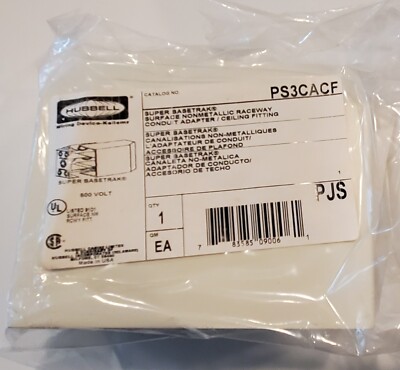 Hubbell PS3CACF Super Basetrak Nonmetallic Raceway Adapter/Ceiling ...