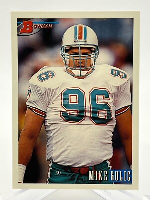 1993 Bowman NFL Football Card #213 Mike Golic DT #96 Miami Dolphins | eBay