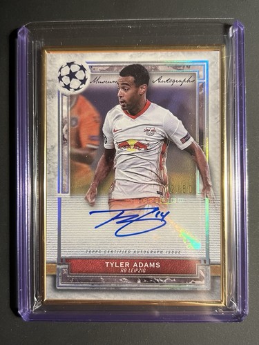 Tyler Adams 2020-21 Topps Museum Auto #TA Framed Autographs RB LEIPZIG ...