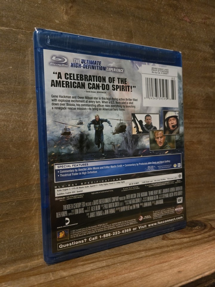 Behind Enemy Lines (Blu-ray, 2001) Owen Wilson, Gene Hackman - NEW 24543395959 | eBay