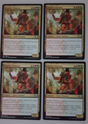 [4x] Sunder Shaman Ravnica Allegiance MTG Magic The Gathering NM ...