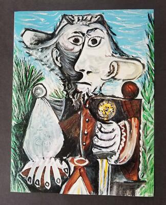 Pablo Picasso "Man With Sword" Mounted Offset Color Lithograph 1971 | eBay