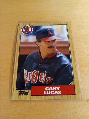 1987 Topps #696 GARY LUCAS California Angels Baseball Card, Pitcher ...