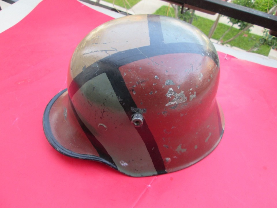 Original WW1 M1916 German helmet stahlhelm size 66 refurbished w/liner ...