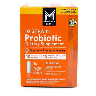 Member's Mark 10 Strain Probiotic Capsules, 84 ct. (FREE SHIPPING) | eBay